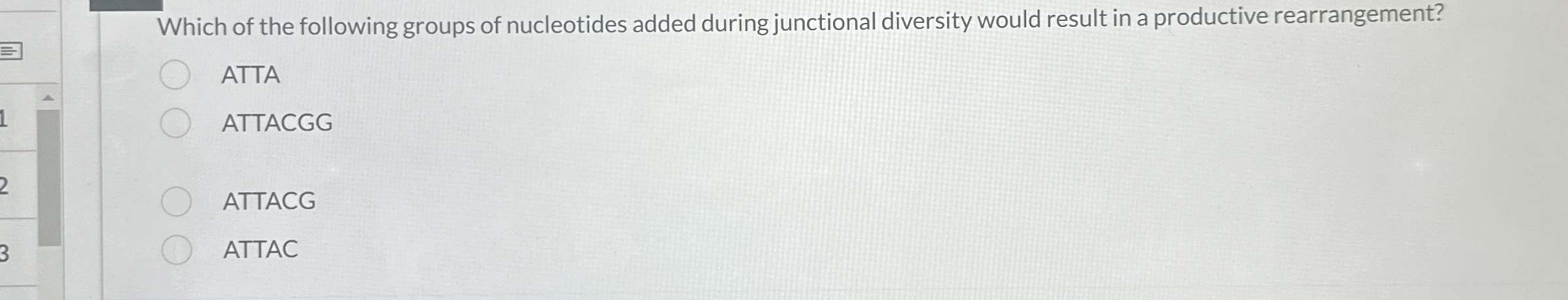Solved Which of the following groups of nucleotides added | Chegg.com