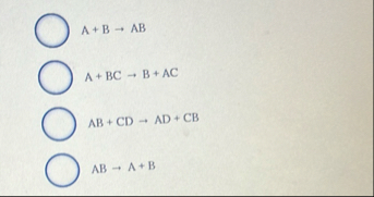 Solved Which reaction represents a combination | Chegg.com