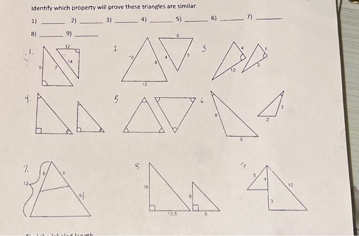 Solved Identify which property will prove these triangles | Chegg.com
