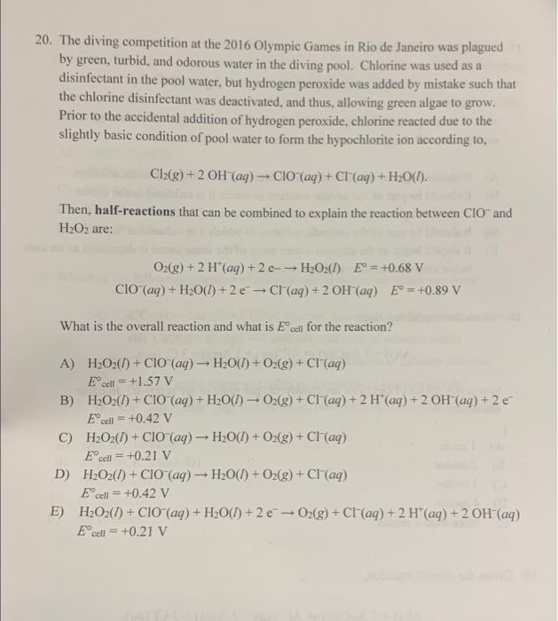 Solved 23. In an oxygen-rich environment in the cell, | Chegg.com