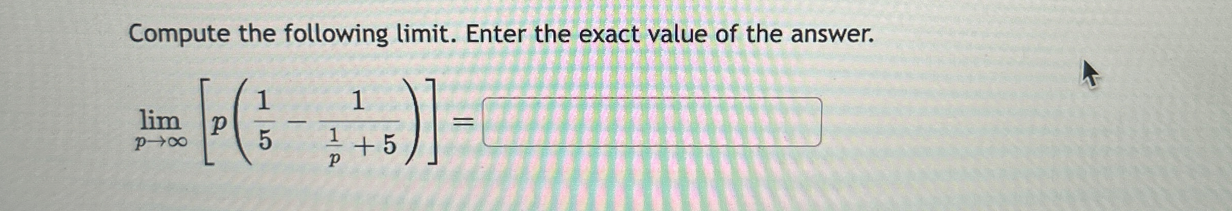 Solved Compute the following limit. ﻿Enter the exact value | Chegg.com