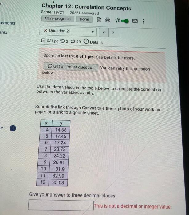 Solved Use the data values in the table below to calculate | Chegg.com