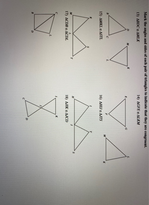 Solved Complete each congruence statement by naming the | Chegg.com