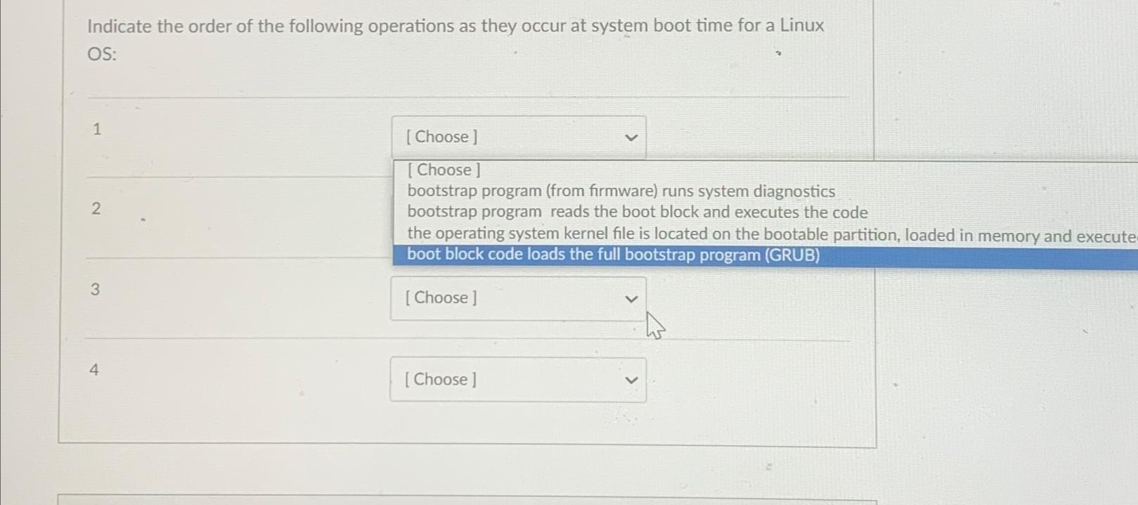 Solved Indicate the order of the following operations as | Chegg.com