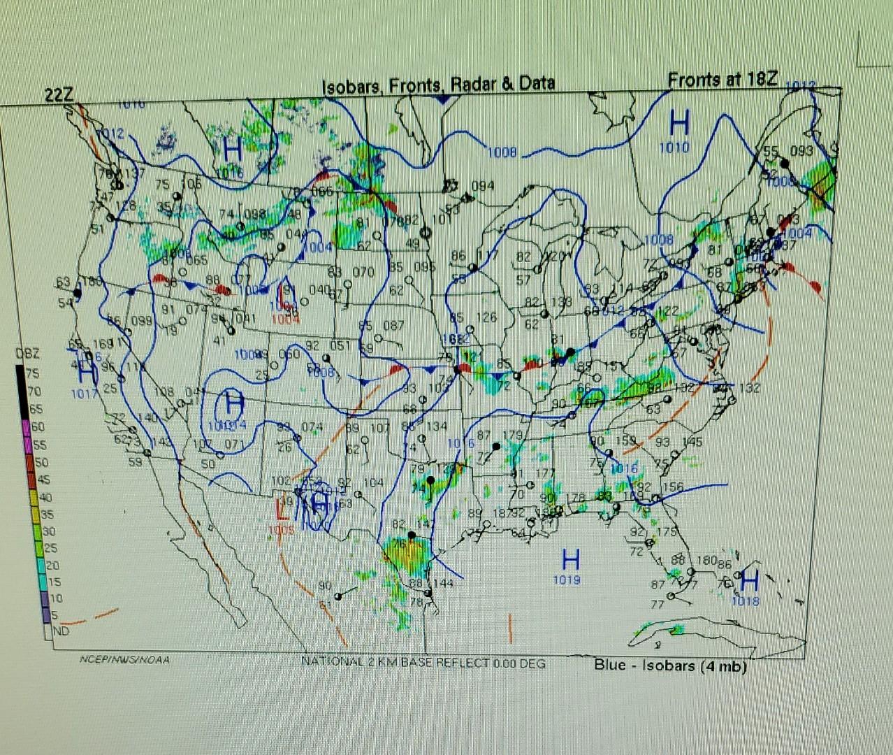 Solved Use the surface weather map to describe the state of | Chegg.com