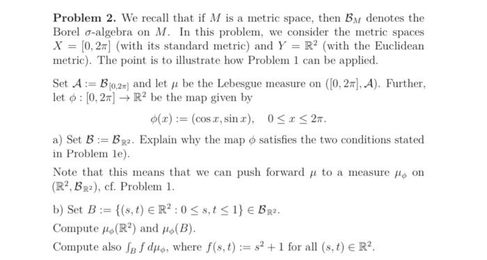 Solved Problem 2. We recall that if M is a metric space, | Chegg.com