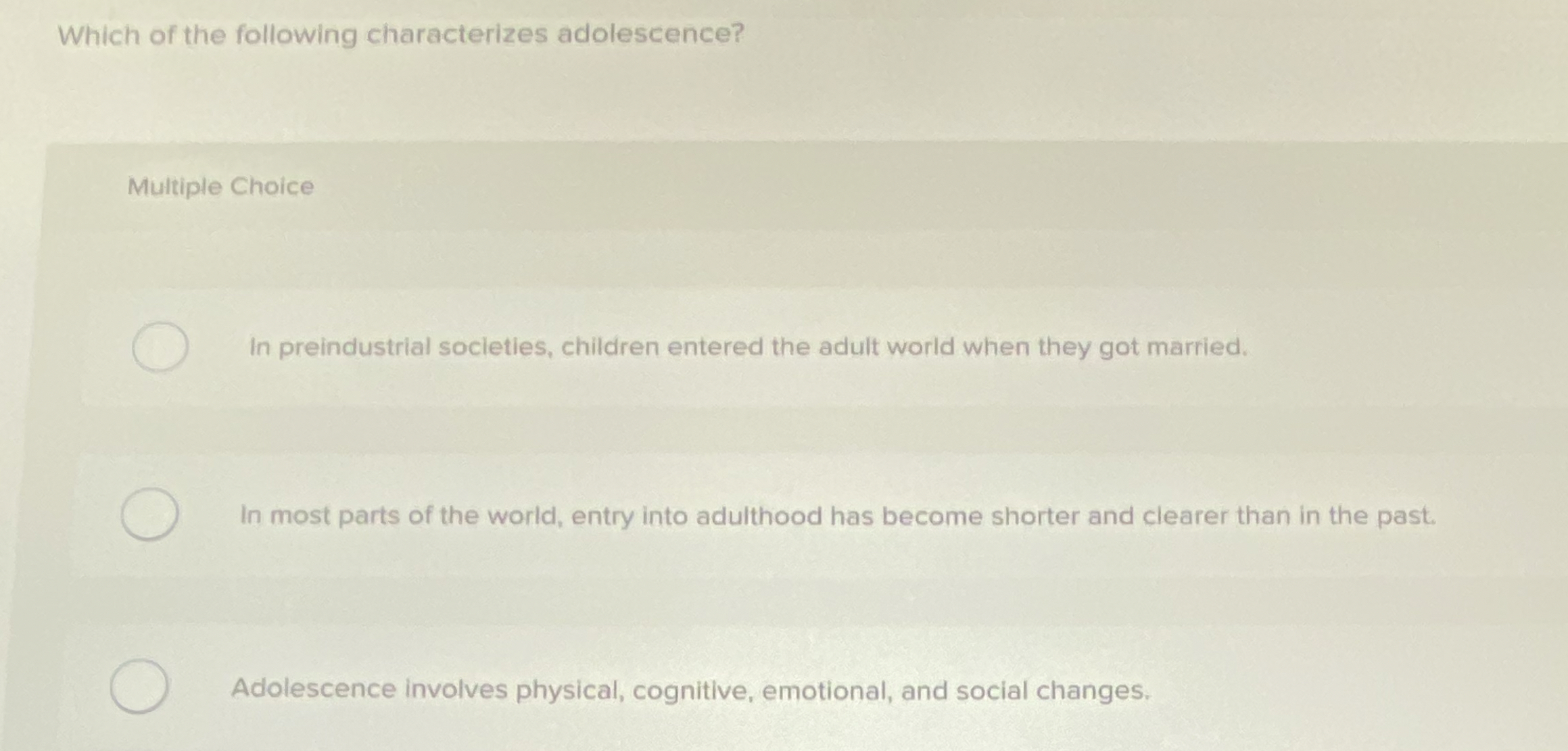 Solved Which of the following characterizes | Chegg.com