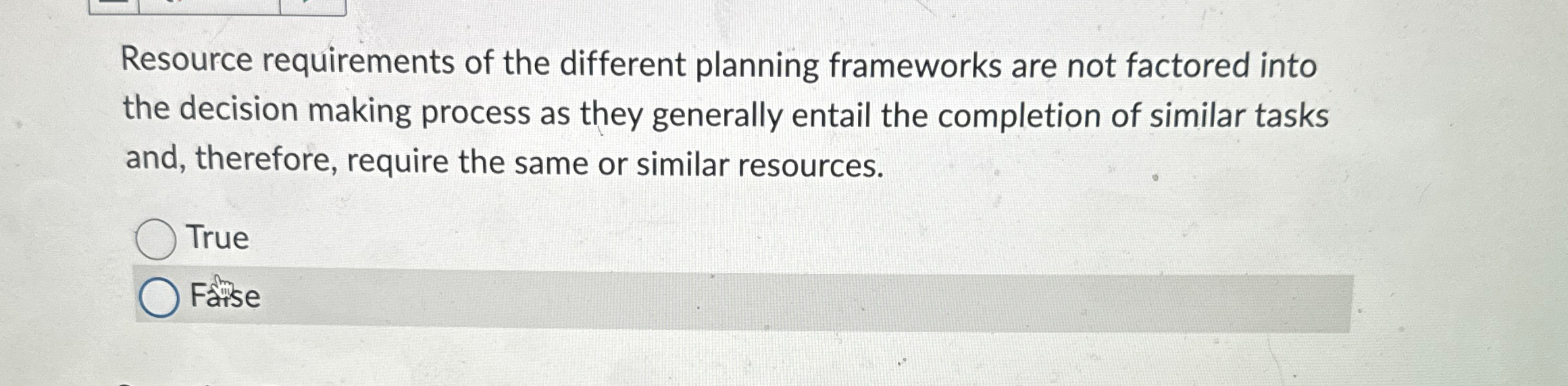 Solved Resource requirements of the different planning | Chegg.com