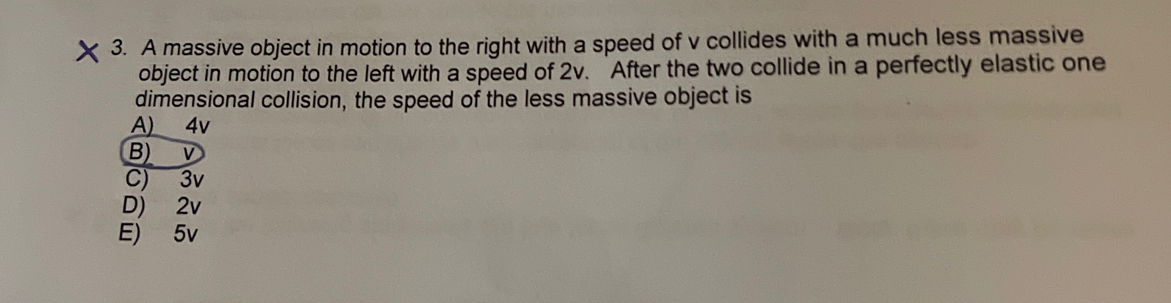 Solved A massive object in motion to the right with a speed | Chegg.com