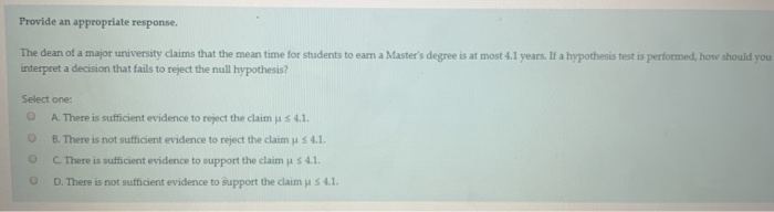 Solved Provide an appropriate response. The dean of a major | Chegg.com