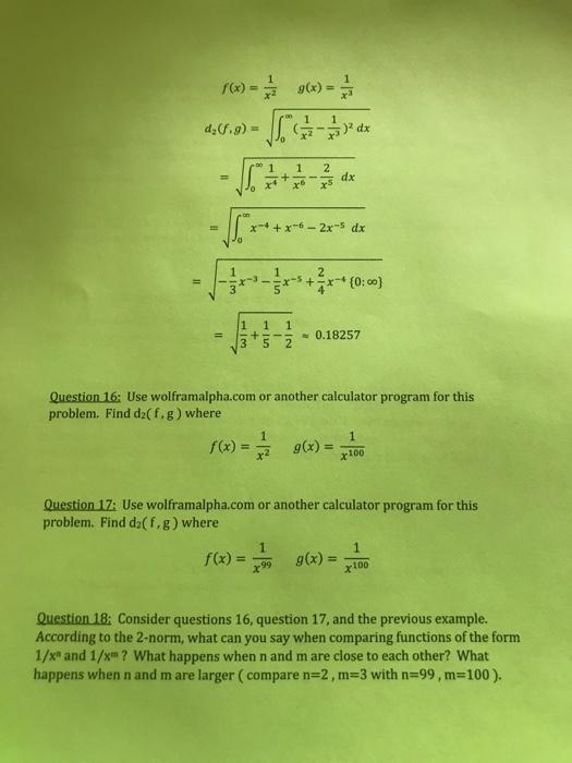 Solved Application of Minkowski Distance Minkowski distances | Chegg.com