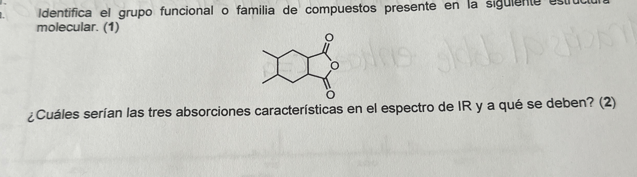 Solved Identifica el grupo funcional o familia de compuestos | Chegg.com