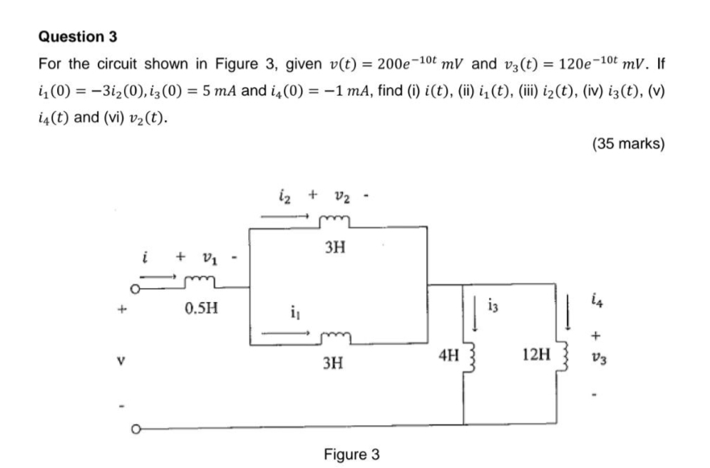 Solved Question 3For the circuit shown in Figure 3, ﻿given | Chegg.com