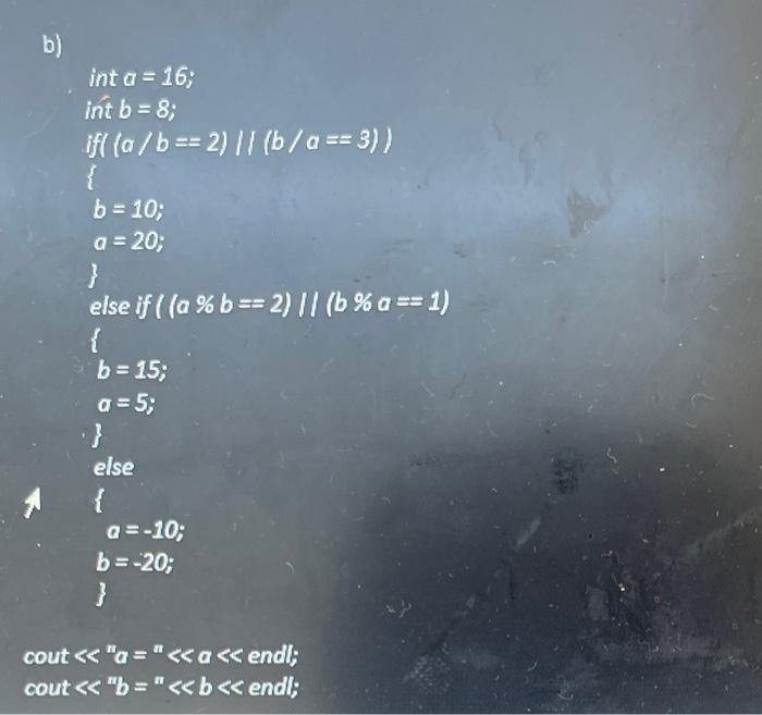 Solved b) | Chegg.com