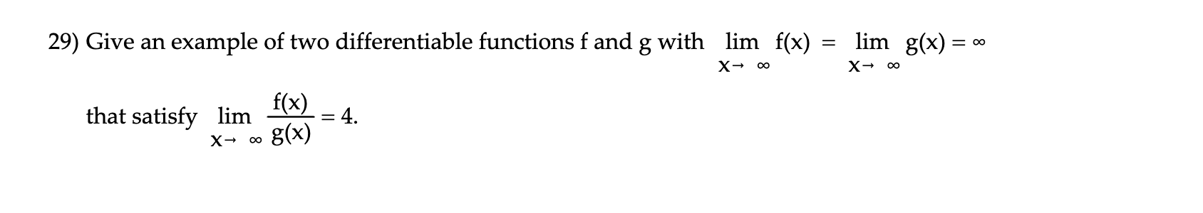 Solved Give an example of two differentiable functions f | Chegg.com