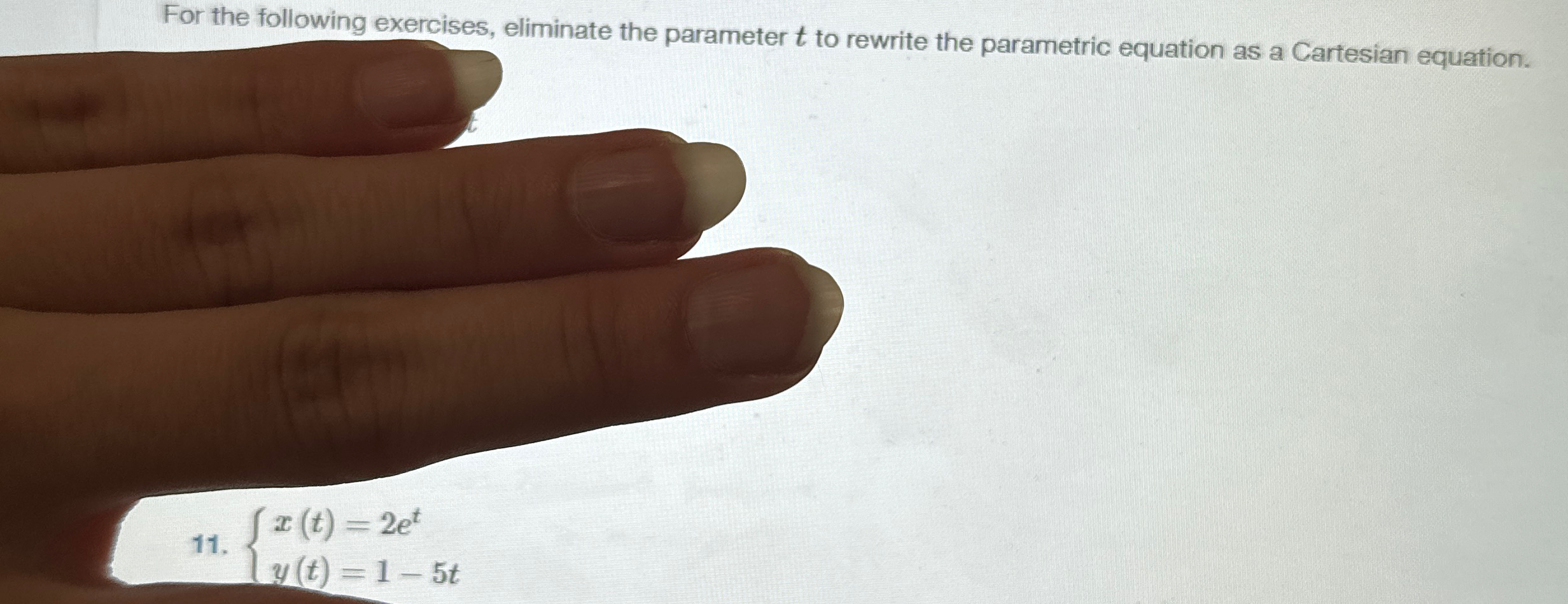 Solved For the following exercises, eliminate the parameter | Chegg.com