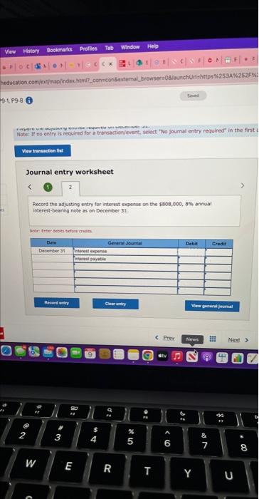 Solved Journal entry worksheet Record the adjusting entry | Chegg.com