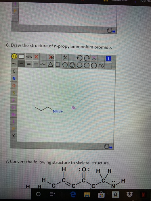 Solved Top Ha 6. Draw the structure of n-propylammonium | Chegg.com