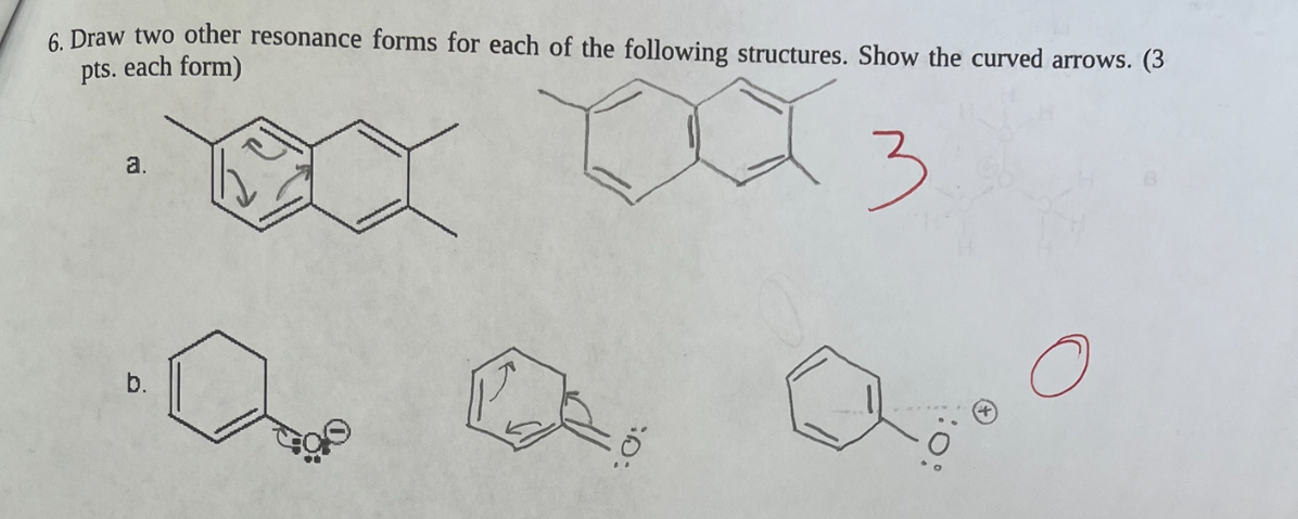 Solved Draw two other resonance forms for each of the | Chegg.com