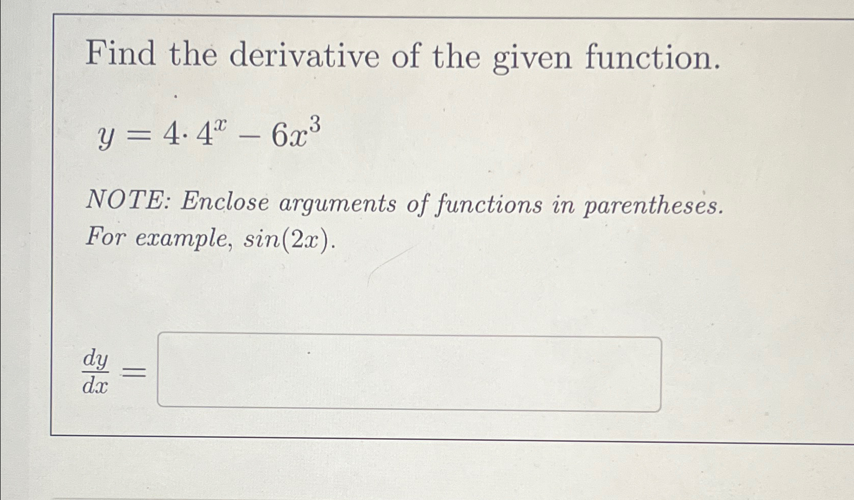Solved Find the derivative of the given | Chegg.com