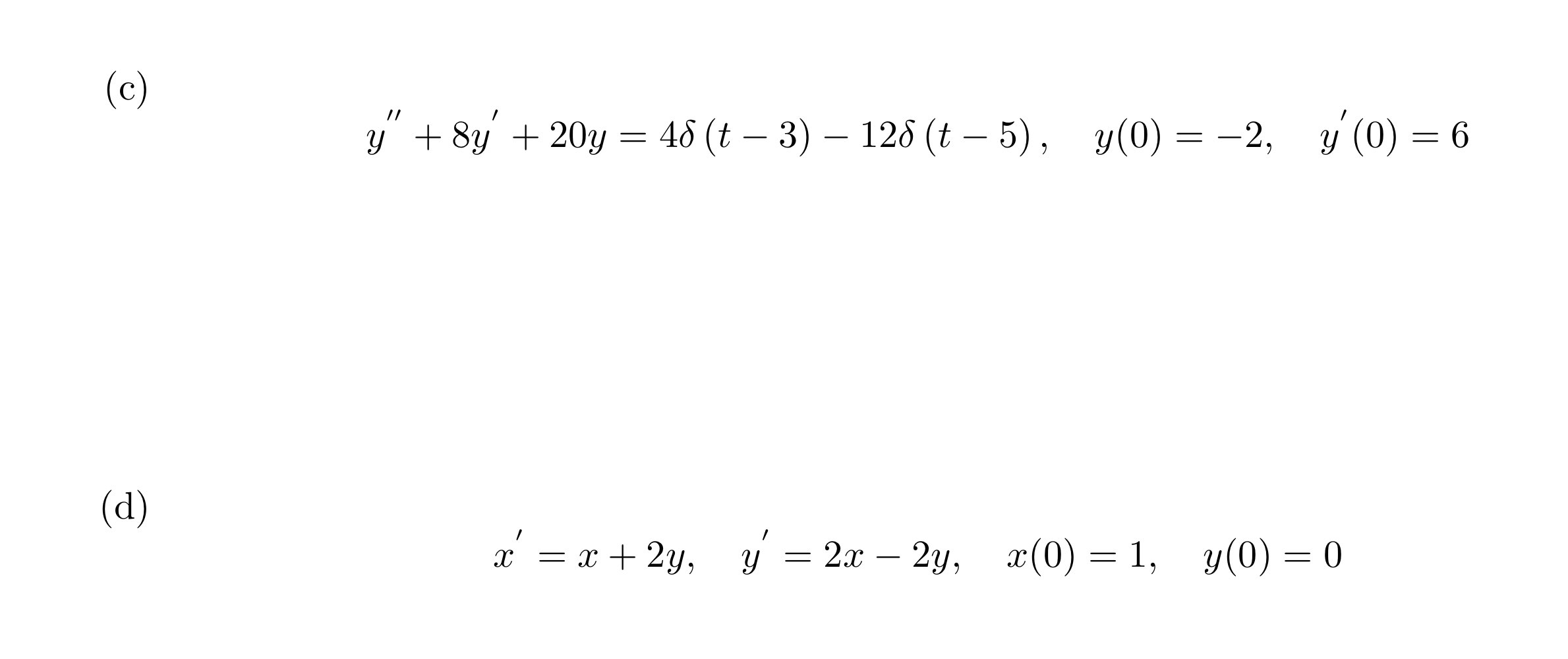 Find the solution of the following DEs USING LAPLACE | Chegg.com