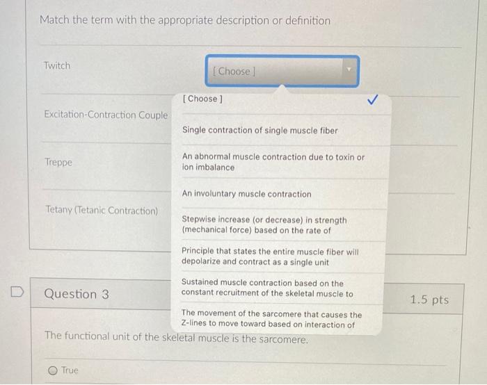 Solved Match the term with the appropriate description or | Chegg.com
