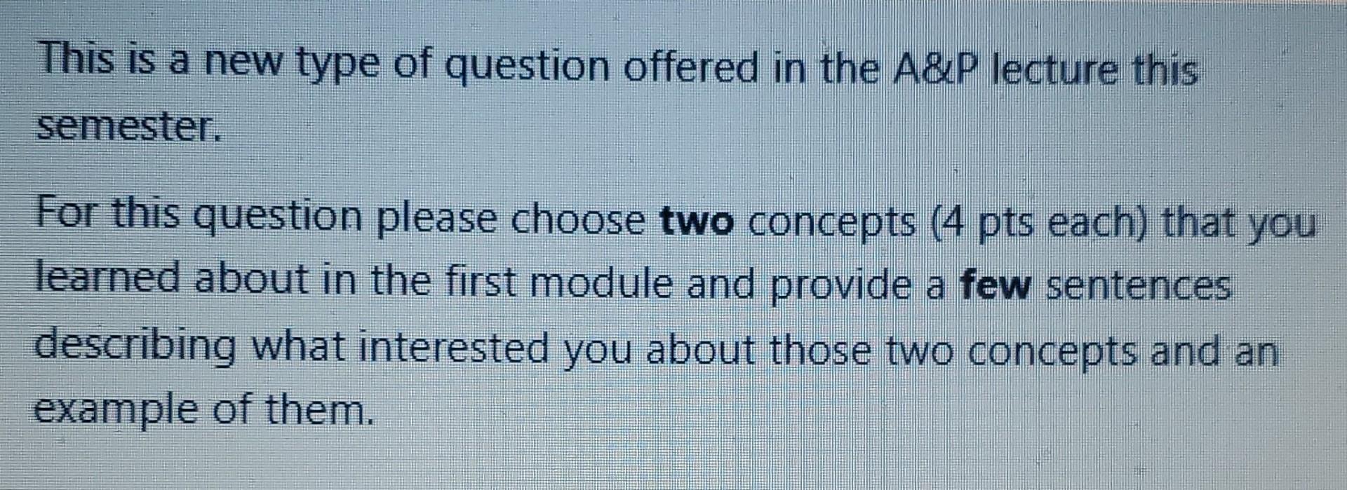 Solved This is a new type of question offered in the A\&P | Chegg.com
