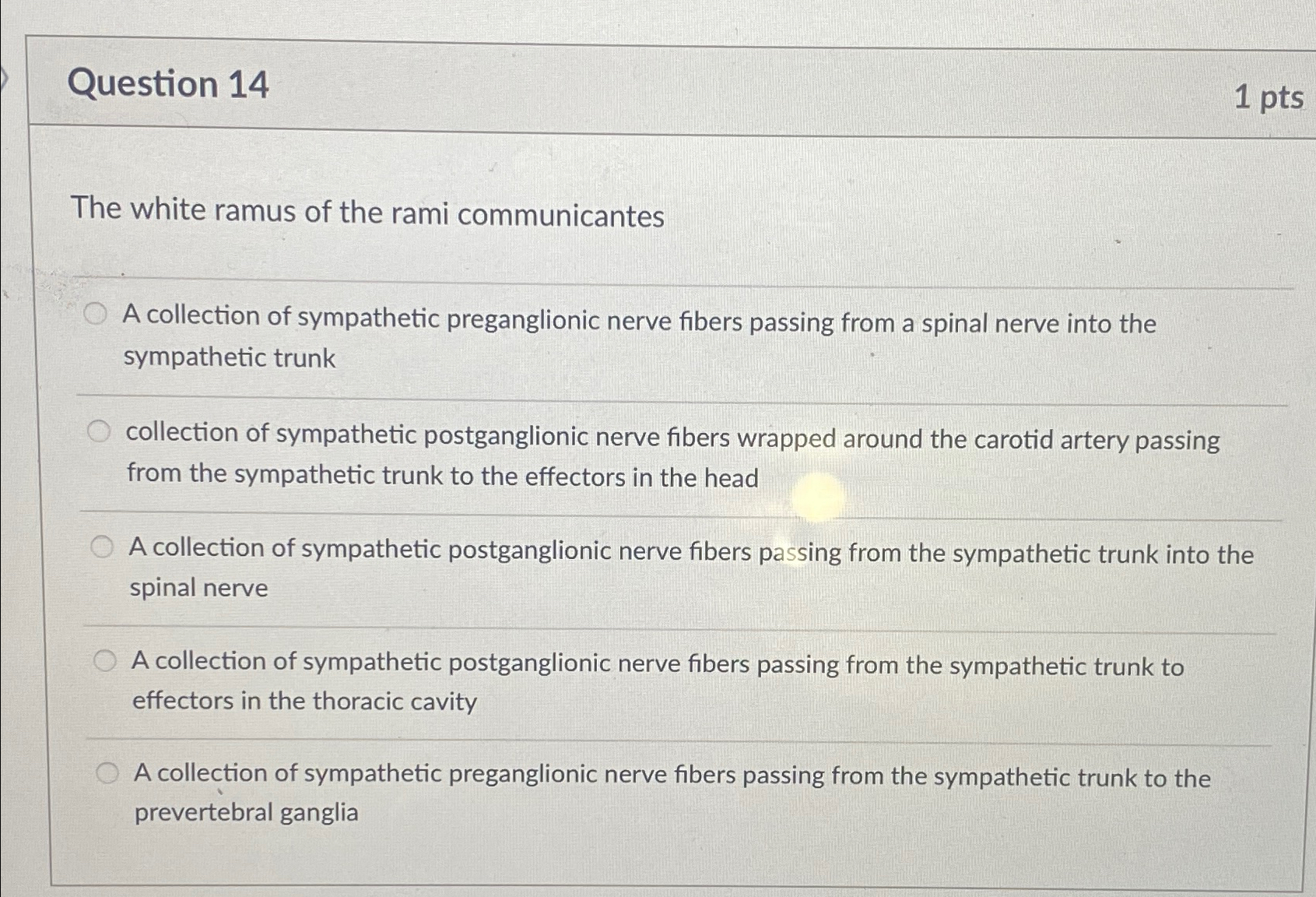Solved Question 141 ﻿ptsThe white ramus of the rami | Chegg.com