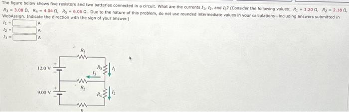 Solved The figure below shows five resistors and two | Chegg.com