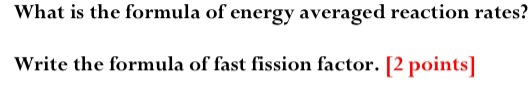 Solved What is the formula of energy averaged reaction | Chegg.com