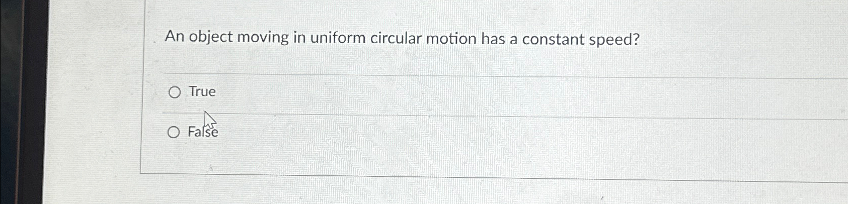 Solved An object moving in uniform circular motion has a | Chegg.com