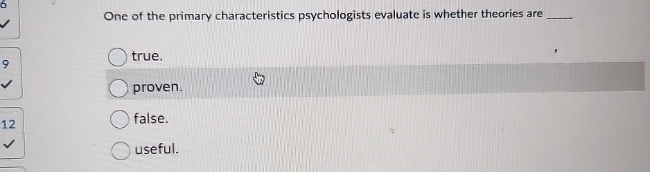 Solved One of the primary characteristics psychologists | Chegg.com