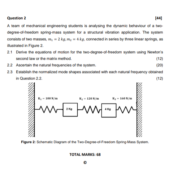 Solved Question 2[44]A team of mechanical engineering | Chegg.com
