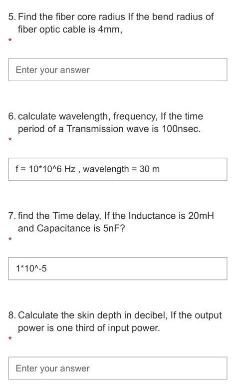 Solved 5. Find the fiber core radius If the bend radius of | Chegg.com
