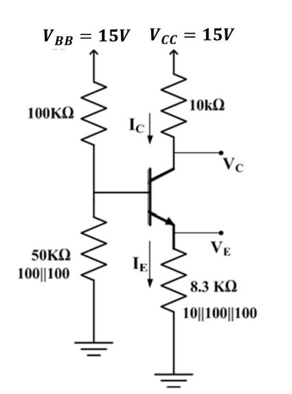 Solved Part-1 ﻿• ﻿Find VC, ﻿VE, ﻿VB, ﻿IC, ﻿IE, ﻿IB in active | Chegg.com