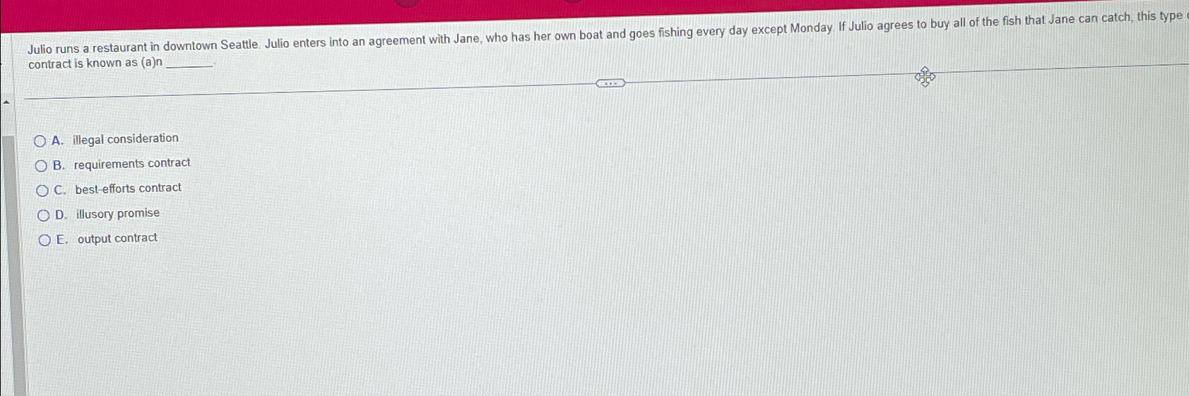 Solved contract is known as (a)nA. ﻿illegal considerationB. | Chegg.com