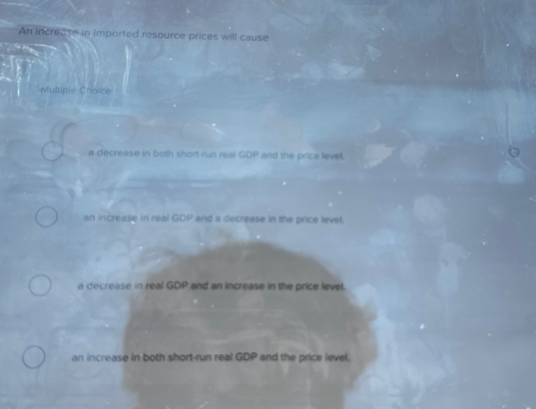 Solved Ari incresseip imported resource prices will | Chegg.com