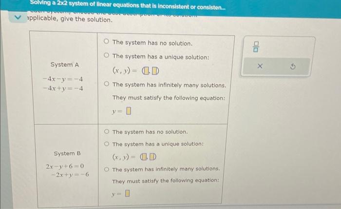 Solved ipplicable, give the solution. \begin{tabular}{|c|c|} | Chegg.com