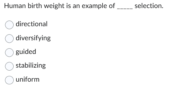 Solved Human birth weight is an example | Chegg.com