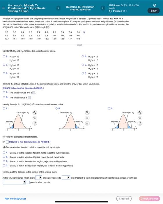 Solved Homework: Module 7- = Fundamental of Hypothesis | Chegg.com