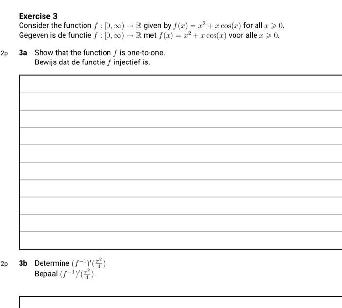 Solved Exercise 3 Consider the function f:[0,∞)→R given by | Chegg.com