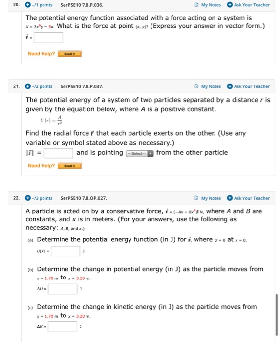 Solved 19. -14 points SerPSE10 7.7.P.031.MI. My Notes Ask | Chegg.com Solved 19. -14 points SerPSE10 7.7.P.031.MI. My Notes Ask | Chegg.com