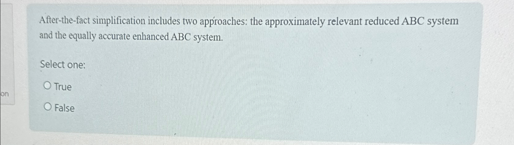 Solved After-the-fact simplification includes two | Chegg.com