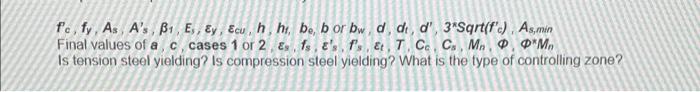 Solved PROBLEM 1, Simply reinforced rectangular beam Type of | Chegg.com