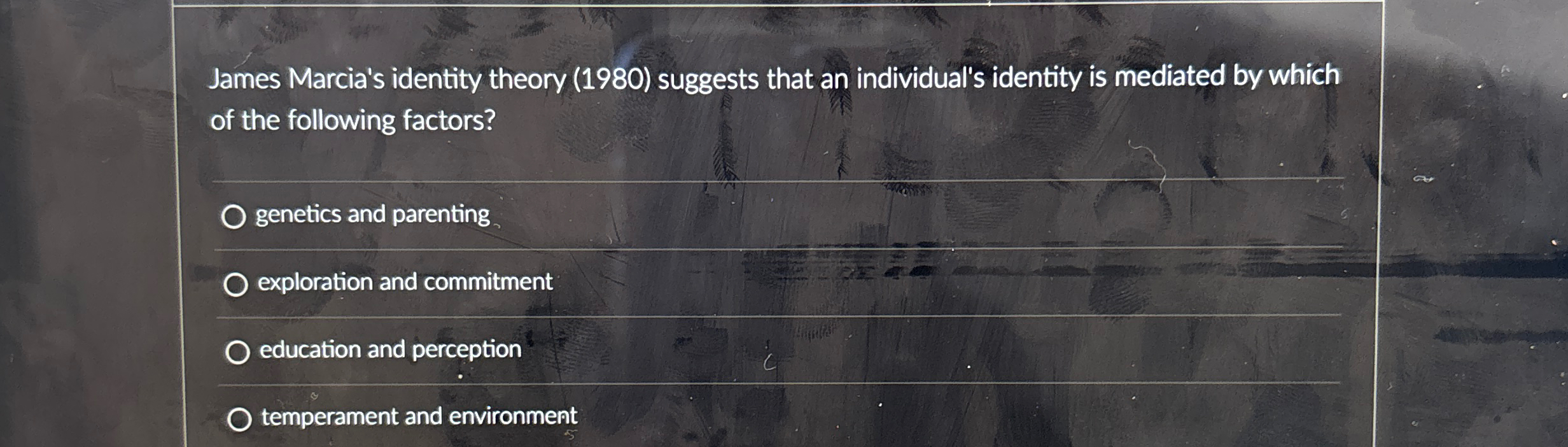 Solved James Marcia's identity theory (1980) ﻿suggests that | Chegg.com