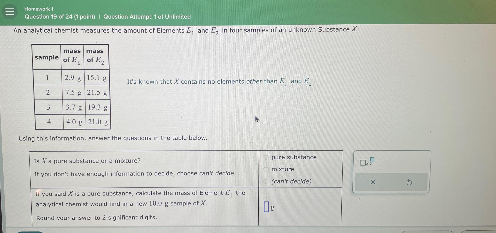 Solved Homework 1Question 19 ﻿of 24 (1 ﻿point) ﻿I Question | Chegg.com