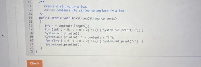 Solved Generate the following printout using the boxstring | Chegg.com