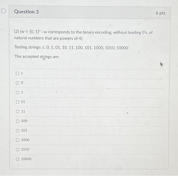 (2) {w∈{0,1}∗:w′ corresponds to the binary encoding, | Chegg.com
