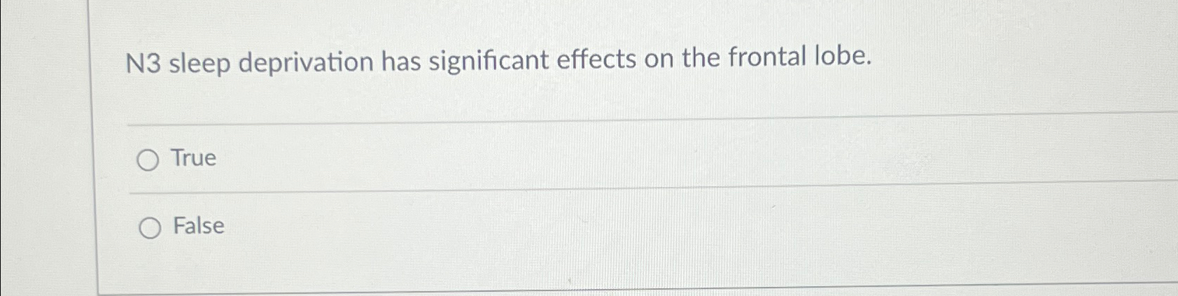 Solved N3 ﻿sleep deprivation has significant effects on the | Chegg.com