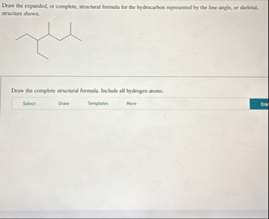Solved Draw the expanded, or complete, structural formula | Chegg.com